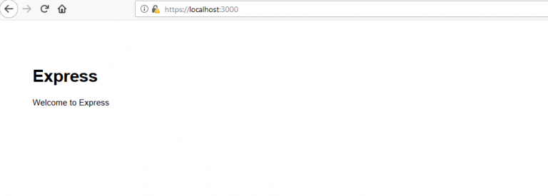 How To Create Nodejs Server On Localhost Using Openssl